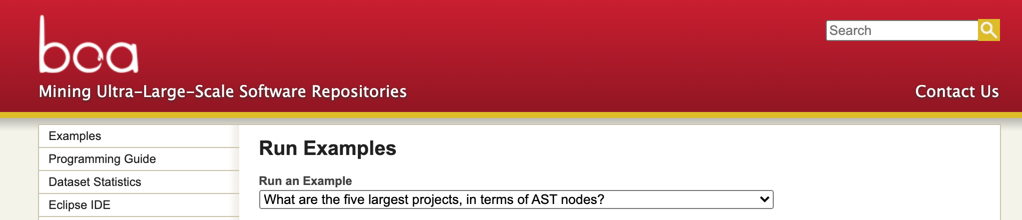 Boa for Big-Code Mining and Large-Scale Static Analysis | Sumon Biswas